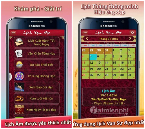 Tải Lich Am 2019, ứng dụng xem lịch cho Android -taimienphi.vn