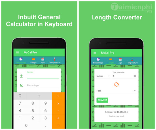Tải MyCal Pro, ứng dụng chuyển đổi đơn vị cho Android, All in One Calc