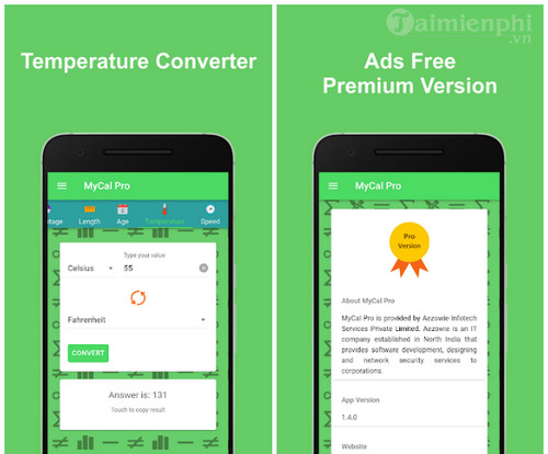 Tải MyCal Pro, ứng dụng chuyển đổi đơn vị cho Android, All in One Calc