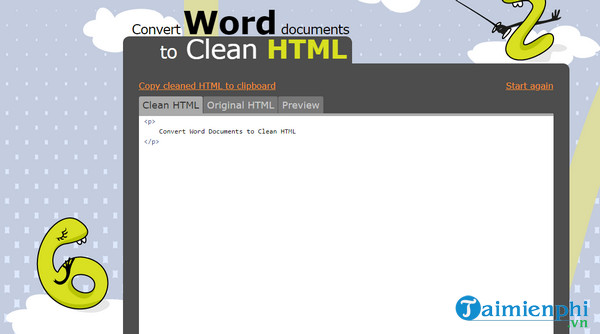 Download Convert Word Documents to Clean HTML Mới nhất - Chuyển đổi tà