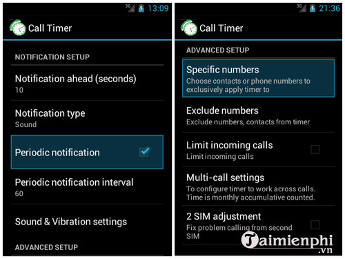 Download Call Timer Cho Android - Giới hạn thời gian cuộc gọi thông mi