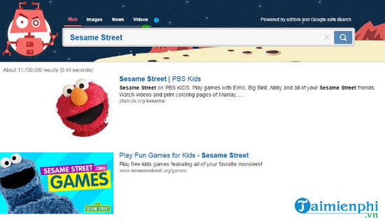Kiddle, websitte tìm kiếm cho trẻ em -taimienphi.vn