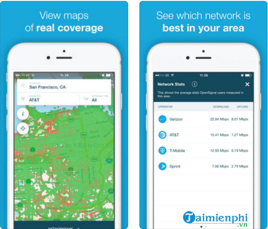 Tải OpenSignal, ứng dụng kiểm tra tốc độ mạng Android, iPhone -taimien