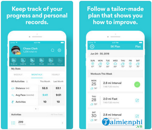 Tải RunKeeper, ứng dụng thể dục cho Android,iPhone -taimienphi.vn
