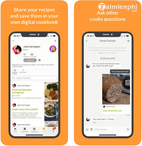 Tải Cookpad, ứng dụng dạy nấu ăn cho Android, iPhone -taimienphi.vn