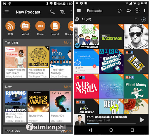 Tải Podcast Addict, ứng dụng nghe đài trực tuyến cho Android, iPhone