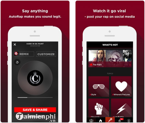 Tải AutoRap by Smule, ứng dụng đọc Rap cho Android, iPhone -taimienphi