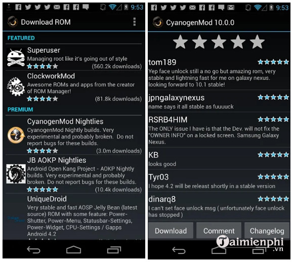 Download ROM Manager 5.5.3.7 - Ứng dụng quản lý ROM cho Android hiệu q