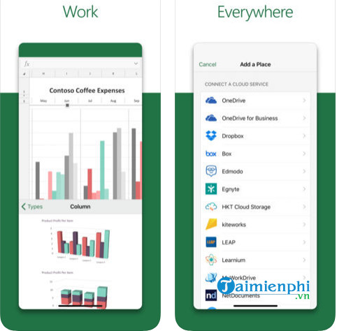 Tải Excel cho iPhone, ứng dụng xử lý bảng tính excel -taimienphi.vn