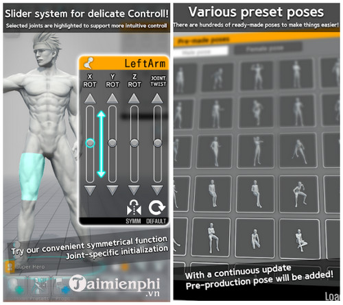 Tải Easy Poser, ứng dụng vẽ mô hình 3D cho Android, iPhone -taimienphi