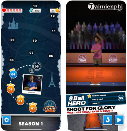 Tải 8 Ball Hero, game bi-a cho Android, iPhone -taimienphi.vn