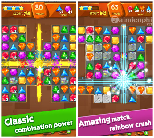 Tải Jewels classic, game kim cương cổ điển cho Android -taimienphi.vn