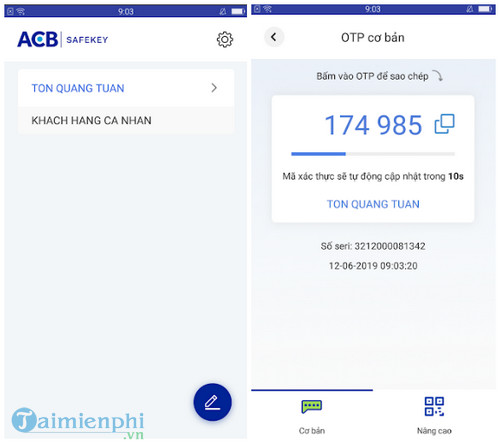 Download ACB SafeKey Cho Android - Ứng dụng tạo mã OTP ngân hàng tiện