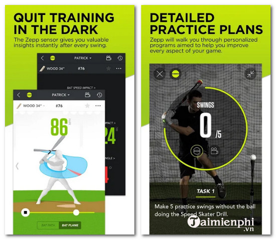 Tải Zepp Baseball cho Android, iPhone - ứng dụng tập bóng chày -taimie