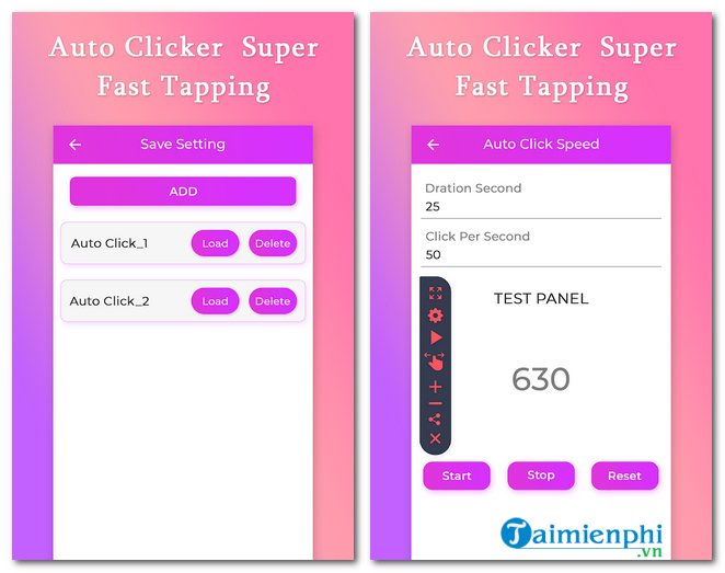 Download Auto Clicker Super - Tự động click màn hình siêu nhanh -taimi