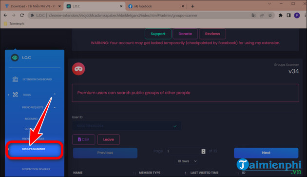 Tải Multiple Tools for Facebook, L.O.C, tải tin nhắn, bảo vệ Avatar FB