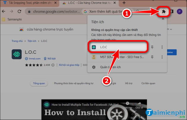 Tải Multiple Tools for Facebook, L.O.C, tải tin nhắn, bảo vệ Avatar FB