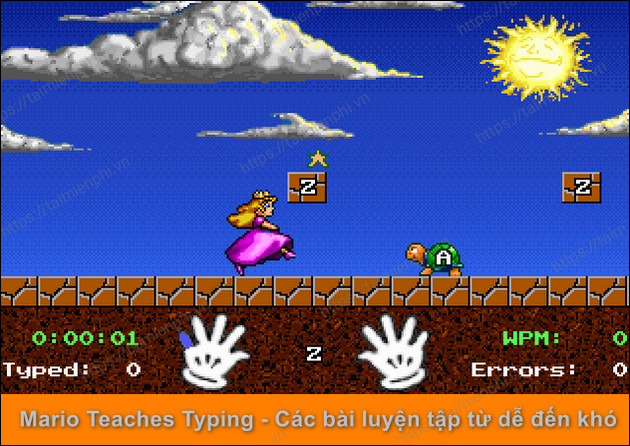 Download Mario Teaches Typing - Luyện gõ 10 ngón trên Win 10 bằng game