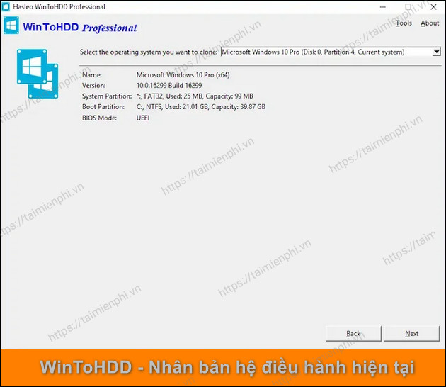 Download WinToHDD 6.0.1 - Tải WinToHDD, Cài Win không cần USB -taimien