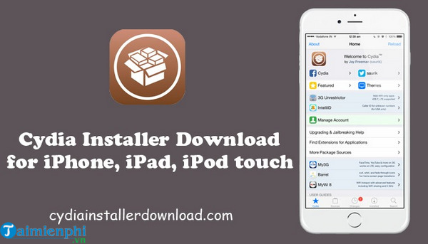 Tải Cydia Installer - Hỗ trợ cài đặt ứng dụng Cydia -taimienphi.vn