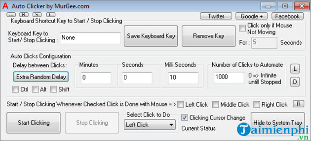 Tải Auto Clicker PC - Công cụ Auto click, tự động kích chuột trên máy