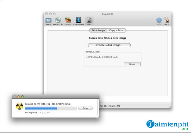 Tải LiquidCD - Phần mềm in, ghi đĩa CD, DVD miễn phí cho Mac -taimienp