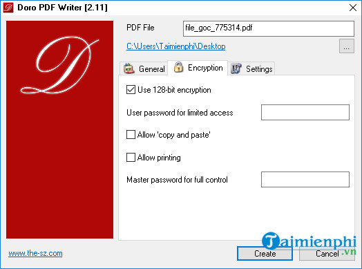 Doro PDF Writer -Download- Tải về - Tạo file PDF từ Word -taimienphi.v