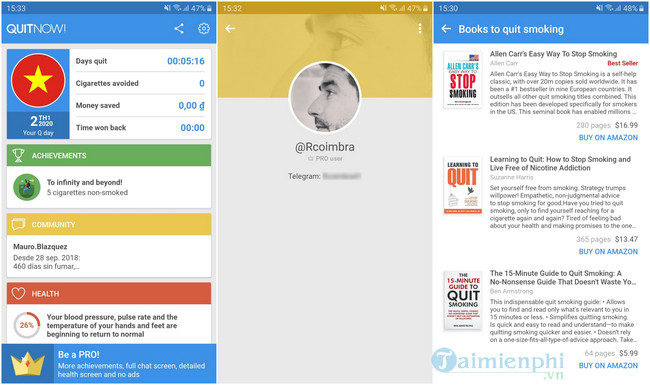 Download QuitNow cho Android - Ứng dụng hỗ trợ cai thuốc lá hiệu quả v