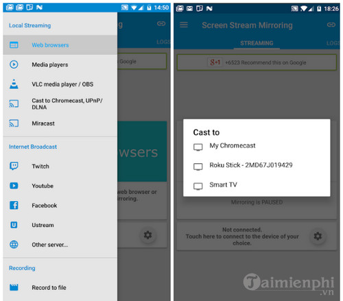 Download Screen Stream Mirroring cho Android - Ứng dụng phản chiếu màn