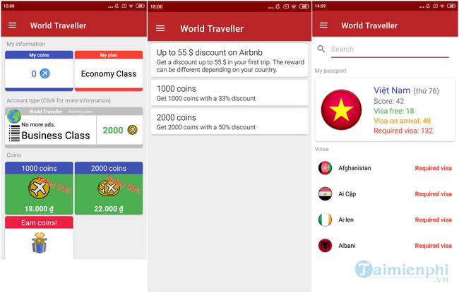 Tải World Traveller, ứng dụng bản đồ du lịch -taimienphi.vn