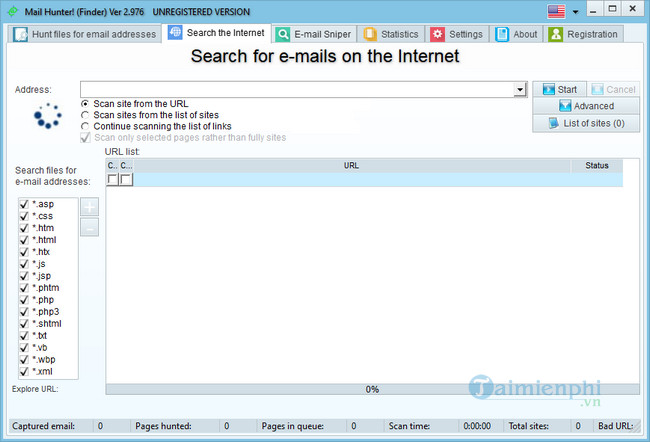 Download MailHunter Finder 2.976 - Phần mềm thu thập địa chỉ email -ta