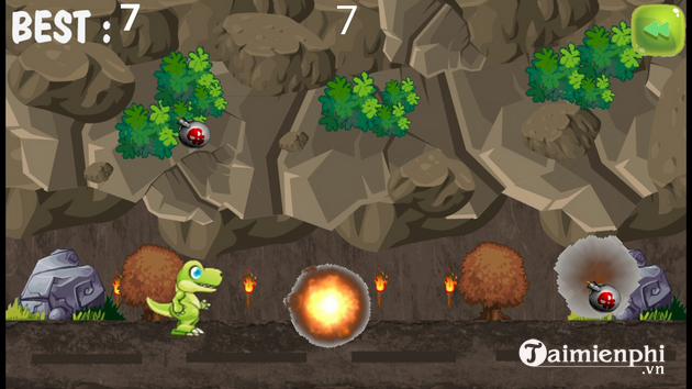 Download DINOMITE Cho Android - Game khủng long tránh bom thú vị -taim