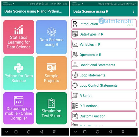 Download Data Science Cho Android - Ứng dụng học lập trình cho điện th