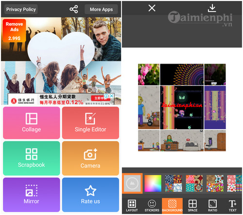 Download Collage Maker for Android Cho Android - Ứng dụng tạo khung ản