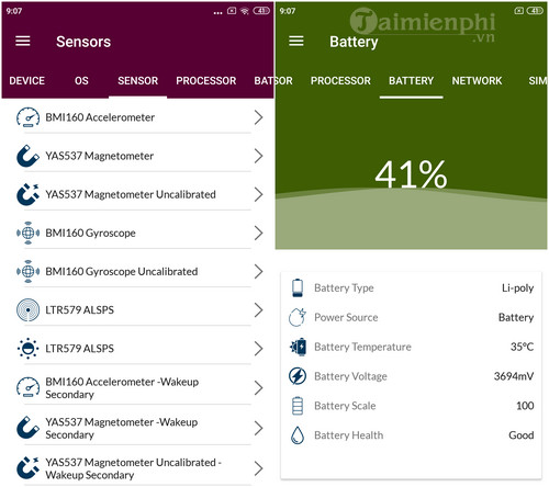 Download My Device Info Cho Android - Ứng dụng kiểm tra phần cứng điện