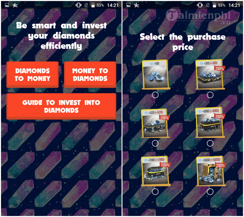 Download FF Calc Cho Android - Ứng dụng tính toán kim cương cho Free F