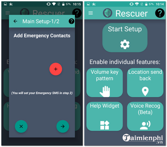 Tải Rescuer cho Android, Ứng dụng gọi sự trợ giúp cho điện thoại -taim