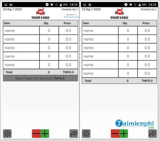 Tải Bill Maker Pro cho Android, Ứng dụng tạo hoá đơn cho điện thoại -t
