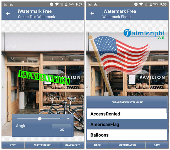 Tải iWatermark cho Android, iOS - Ứng dụng tạo watermark, đóng dấu ảnh