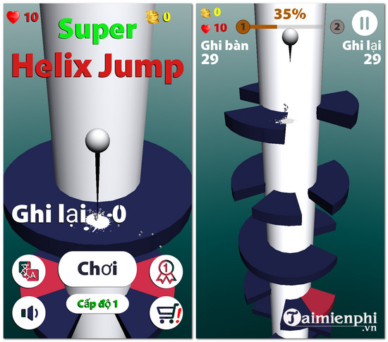 Tải Super Helix cho Android, Game arcade thả bóng cho điện thoại -taim