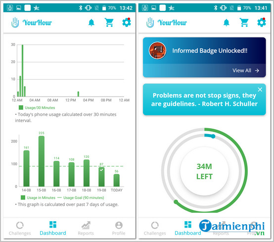 Tải YourHour cho Android, Ứng dụng giúp cai nghiện điện thoại, smartph