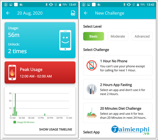 Tải YourHour cho Android, Ứng dụng giúp cai nghiện điện thoại, smartph