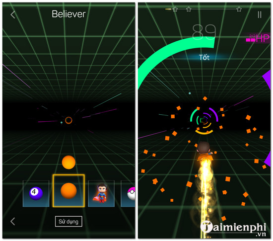 Smash Colors 3D cho Android, iPhone - Game điều khiển bóng theo nhịp đ